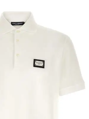 Dolce & Gabbana Logo Plate Polo Shirt