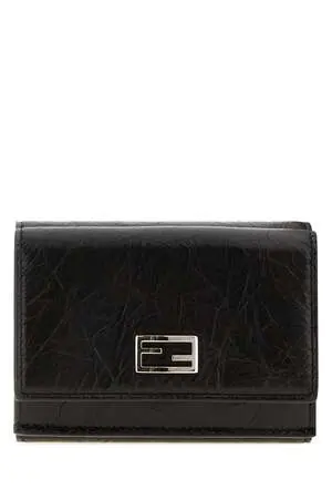 Fendi Black Leather Wallet - Multicolor