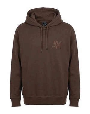 Armani Exchange Cotton French Terry Hoodie - Dark Brown