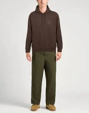 Armani Exchange Cotton French Terry Hoodie - Dark Brown