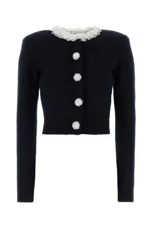 SELF-PORTRAIT Navy Knit Cardigan