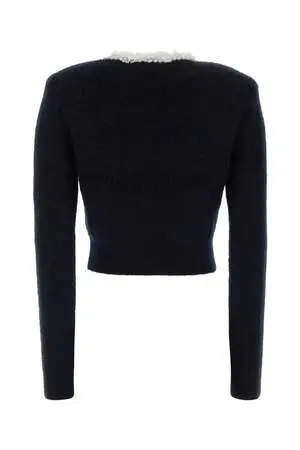 SELF-PORTRAIT Navy Knit Cardigan