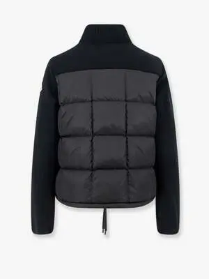 Moncler Nylon Down Jacket With Virgin Wool Inserts
