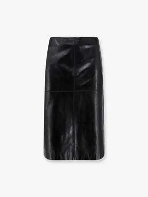 Soeur Gwen Leather Skirt - Black