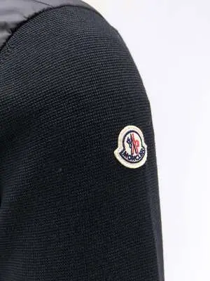 Moncler Down Jacket With Virgin Wool Blend Inserts