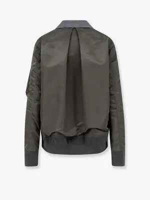 Sacai Wool Blazer With Nylon Sleeves