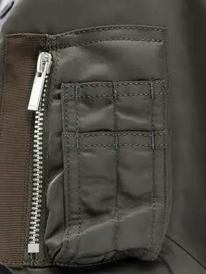 Sacai Wool Shirt With Nylon Sleeves
