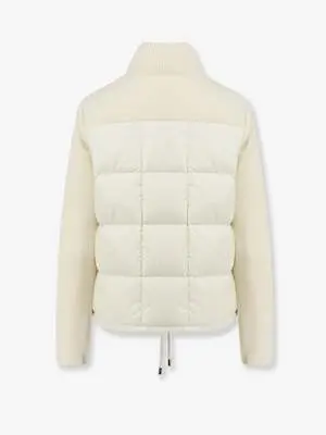 Moncler Nylon Down Jacket With Virgin Wool Inserts