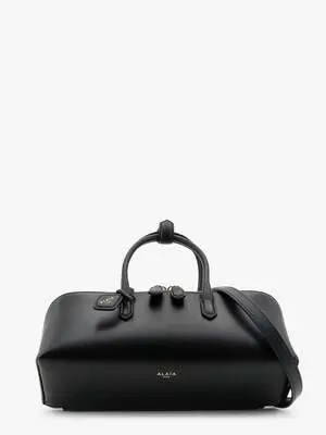 Alaïa Delta Small Leather Handbag - Black