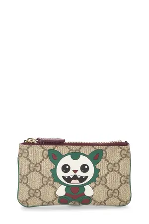 Gucci Original Gg Supreme Besties Coin Purse - Green