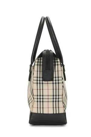 Burberry House Check Jacquard Handbag - Black