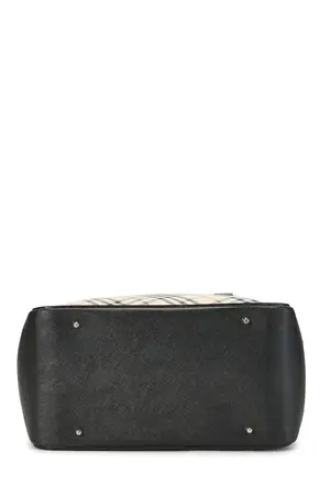 Burberry House Check Jacquard Handbag - Black