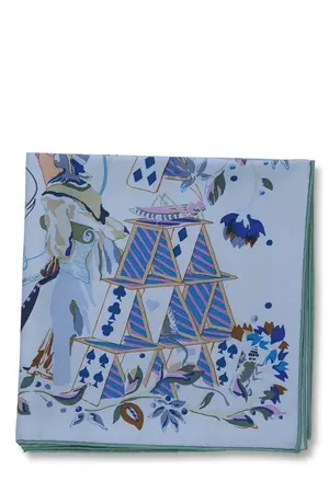 Hermès Multicolor 'emile Et Une Nuit' Silk Scarf 90 - Blue