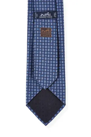 Hermès Jaquard Tie - Blue