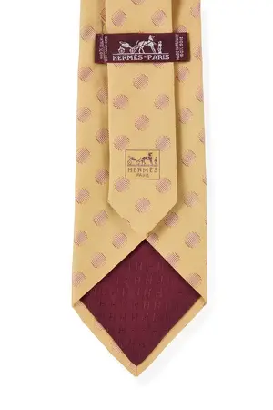 Hermès Jacquard Tie - Yellow