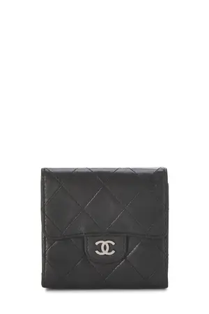 Chanel Lambskin Double Classic Flap Compact Wallet