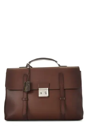 LOUIS VUITTON Calfskin Cartable Briefcase - Brown