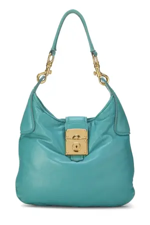 Miu Miu Leather Hobo - Blue