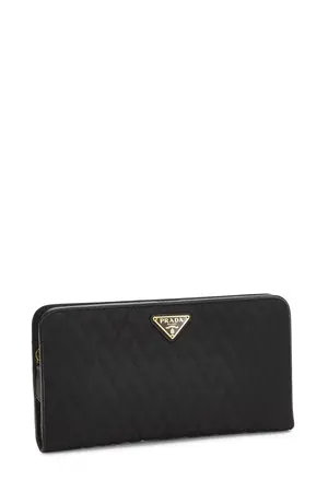 Prada Quilted Tessuto Zip Wallet