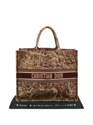 Dior Toile De Jouy Canvas Tote Bag - Neutrals