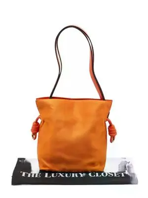 Loewe Medium Flamenco Drawstring Shoulder Bag - Orange