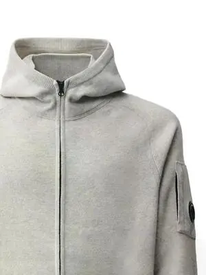 C.P. COMPANY Lens Detail Zip-up Hoodie - Grey