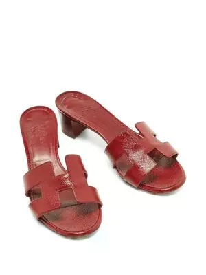 Hermès Oasis Grained-leather Sandals