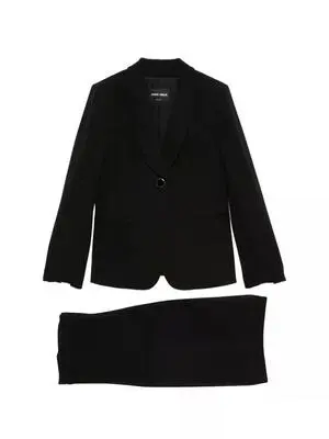 Giorgio Armani Single-breasted Shawl-lapel Suit - Black
