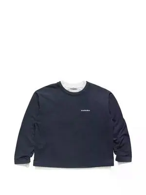 Acne Studios Layered Logo Print Sweatshirt - Blue