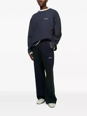 Acne Studios Layered Logo Print Sweatshirt - Blue