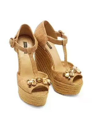 Dolce & Gabbana Crystal-embellished Wedge Pumps