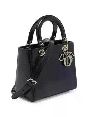 Dior 2016 Medium Lady Microcannage Tote Bag - Black