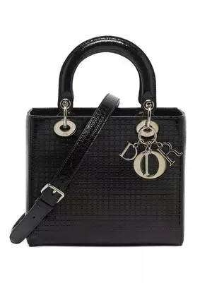 Dior 2016 Medium Lady Microcannage Tote Bag - Black