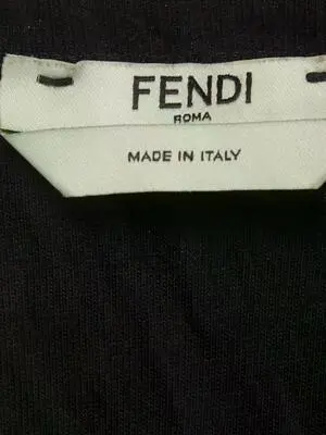 Fendi Logo-appliqué Ff-trim T-shirt