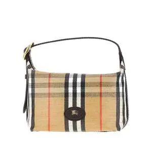 Burberry Check Canvas 'highlands' Shoulder Bag - Brown