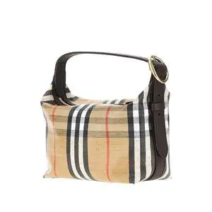Burberry Check Canvas 'highlands' Shoulder Bag - Brown
