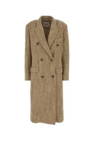 Isabel Marant Étoile ISABEL MARANT ETOILE Melange Beige Knit Coat Brown