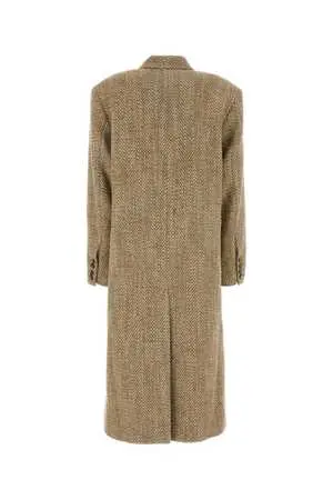 Isabel Marant Étoile Melange Beige Knit Coat - Brown