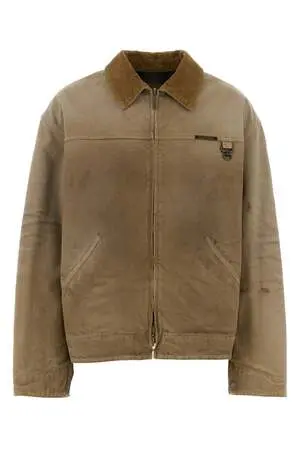 GOLDEN GOOSE GOLDEN GOOSE Deluxe Brand Beige Cotton Jacket With Corduroy Collar Brown