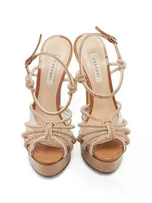 Casadei Crystal-embellished Knot Sandals