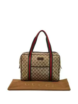 Gucci Sherry Line Gg Monogram Briefcase - Neutrals