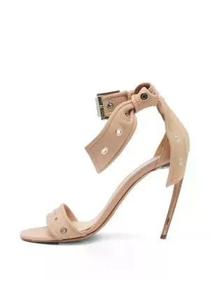 Alexander McQueen Knot-detail Open-toe Sandals - Neutrals