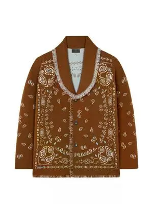 Alanui Bandana-print Cardigan - Brown