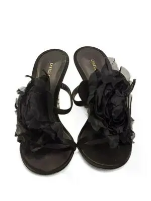 LE SILLA Floral-applique Crystal-embellished Sandals