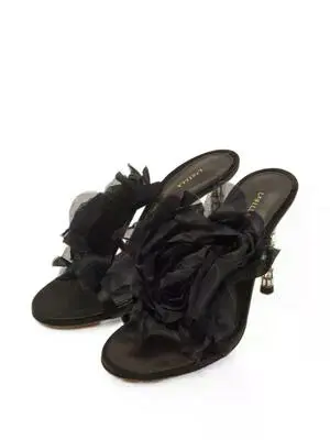LE SILLA Floral-applique Crystal-embellished Sandals