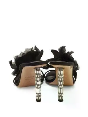LE SILLA Floral-applique Crystal-embellished Sandals