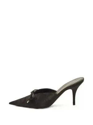 Balenciaga Knife Bow-detail Mules - Black