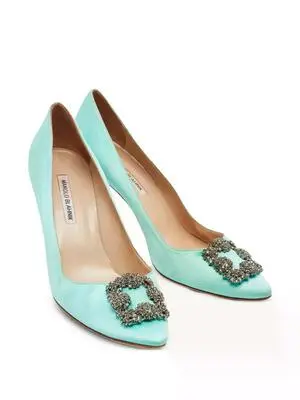 Manolo Blahnik Hangisi Crystal-embellished Pumps