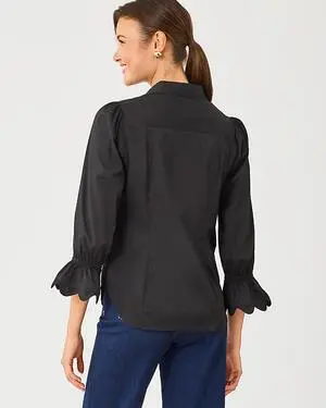 Lilly Pulitzer® The Ricrac 3/4 Sleeve Lilly Shirt - Noir