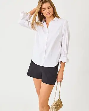 Lilly Pulitzer® The Ricrac 3/4 Sleeve Lilly Shirt - White